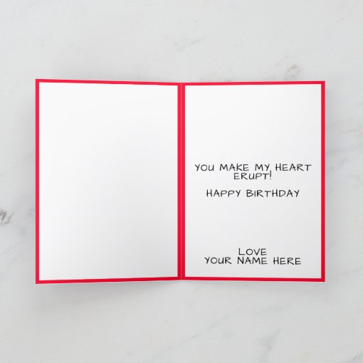 Cute Funny Volcano Lava Mom Mother Happy Birthday Thank You Card | Zazzle