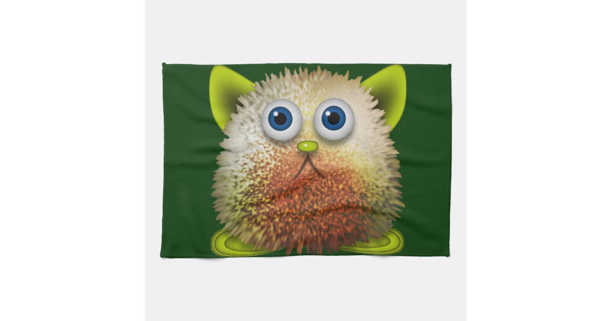 Cute Fuzzy Cartoon Character Art for All Towel | Zazzle