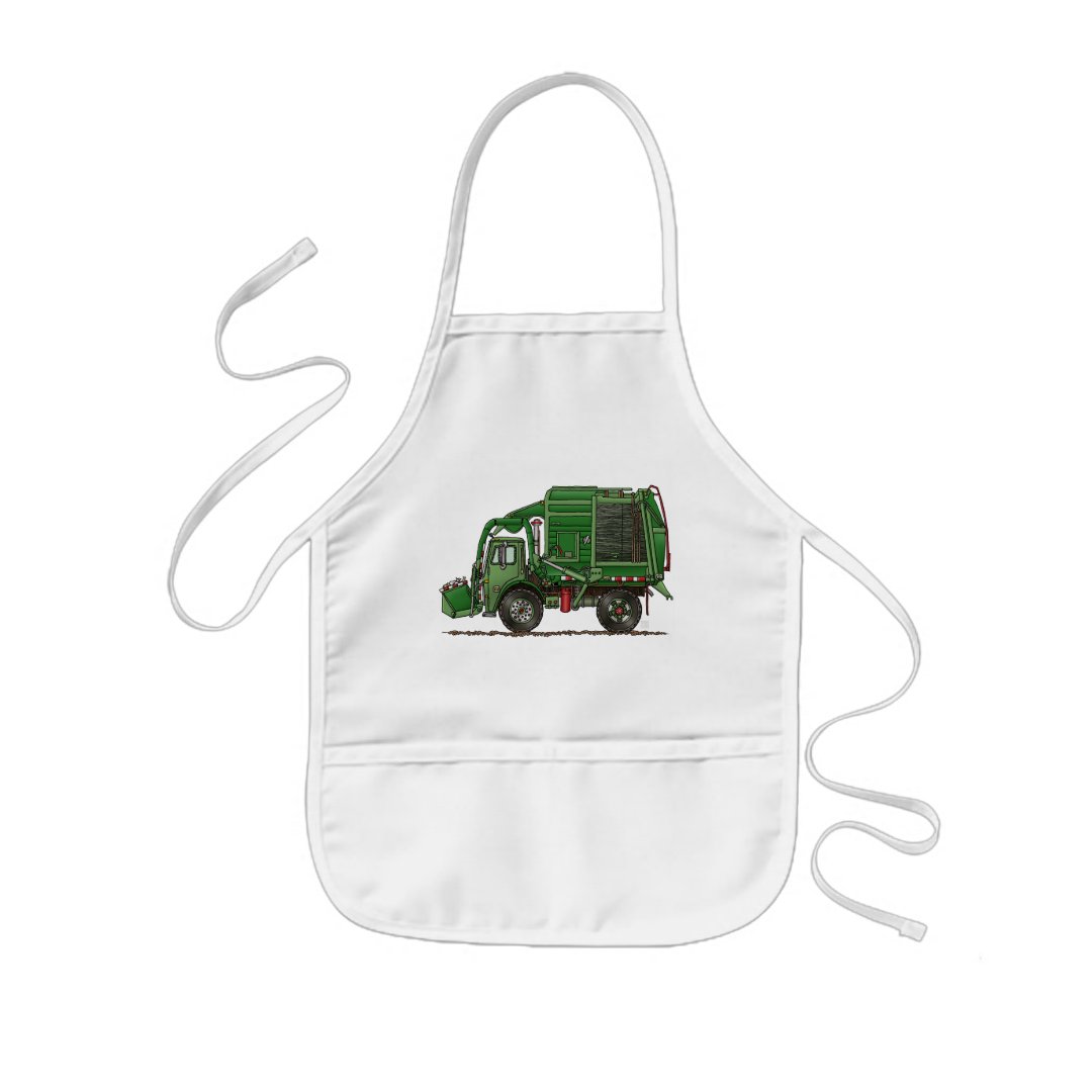 Cute Garbage Truck Trash Truck Kids' Apron | Zazzle