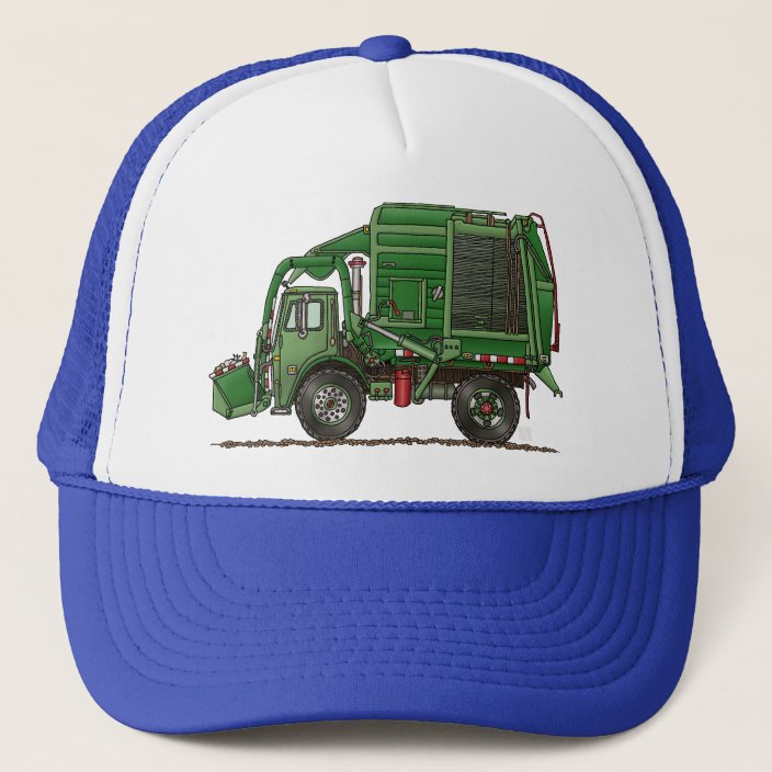 Cute Garbage Truck Trash Truck Trucker Hat | Zazzle.com
