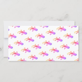 Cute Gecko Lizard Pink Girly Birthday Photo Thank You Card | Zazzle
