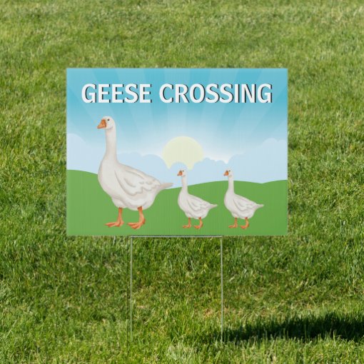 Cute Geese Crossing Farm Yard Sign | Zazzle
