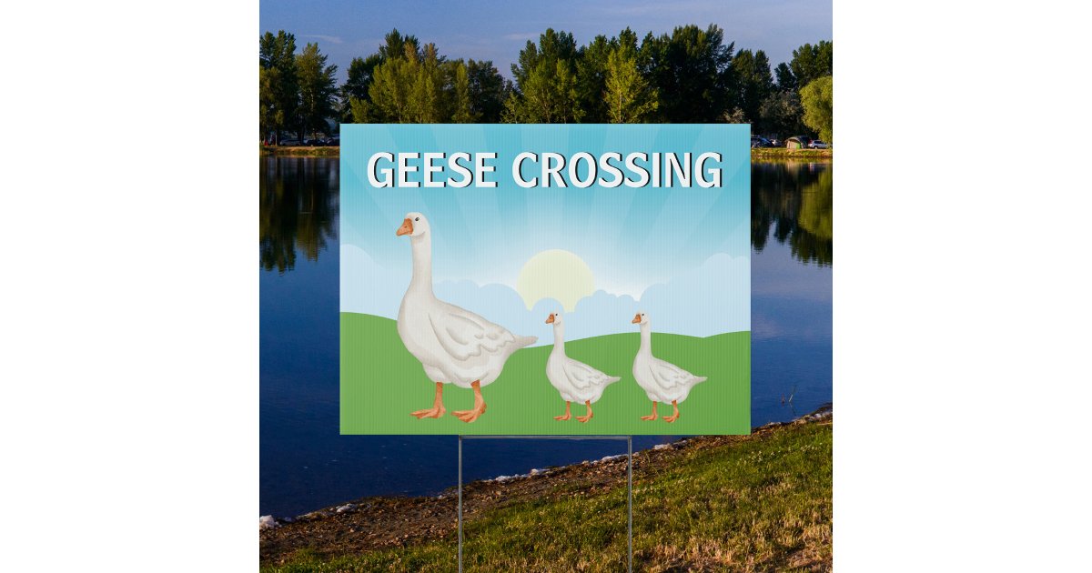 Cute Geese Crossing Farm Yard Sign | Zazzle