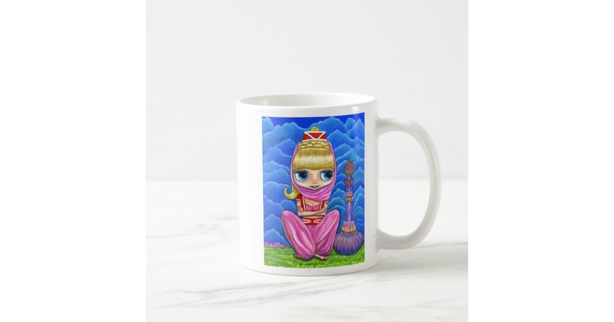 Cute Genie Belly Dancer Doll Girl with Big Eyes Coffee Mug | Zazzle