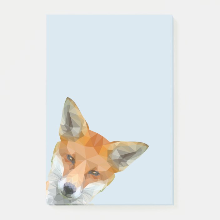 Cute geometric fox post-it notes | Zazzle.com