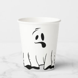 Cute Ghost Halloween Party Paper Cups | Zazzle