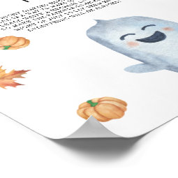Cute ghost - Late Night diapers Poster | Zazzle