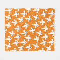 Cute Ghost Orange Fleece Blanket | Zazzle