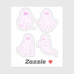 Cute Ghost Sticker Pack, Ghoul, Halloween Stickers | Zazzle