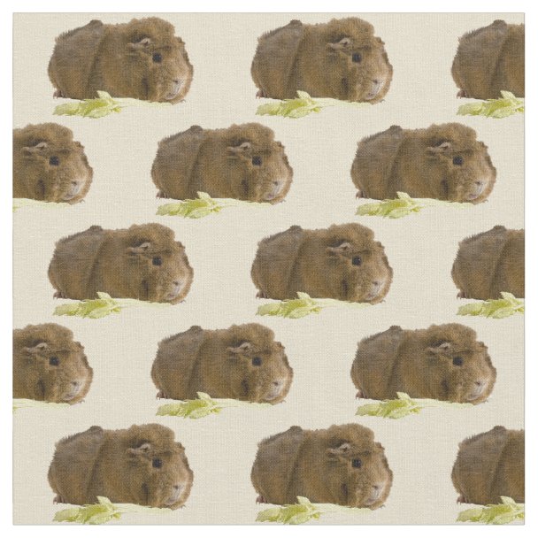 Cute Guinea Pig Fabric | Zazzle.com