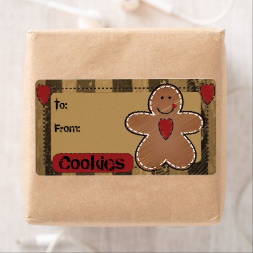 Cute Gingerbread Gift Tag | Zazzle