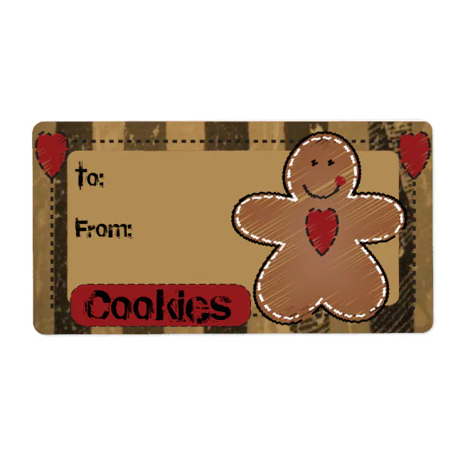 Cute Gingerbread Gift Tag | Zazzle