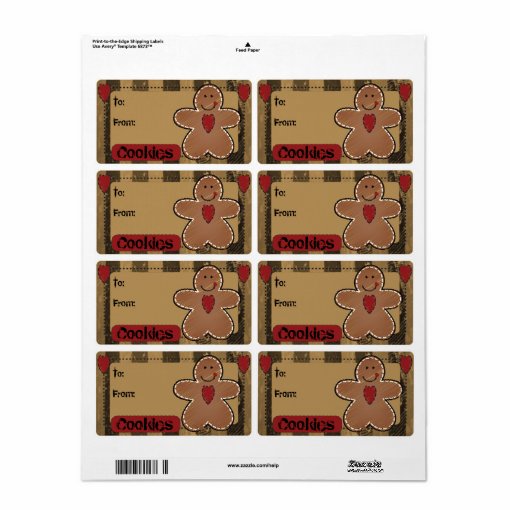 Cute Gingerbread Gift Tag | Zazzle