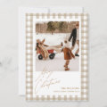 Cute Gingham Plaid Custom Photo Christmas Holiday Card | Zazzle