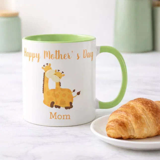Cute Giraffe and Calf Mother's Day Mug | Zazzle