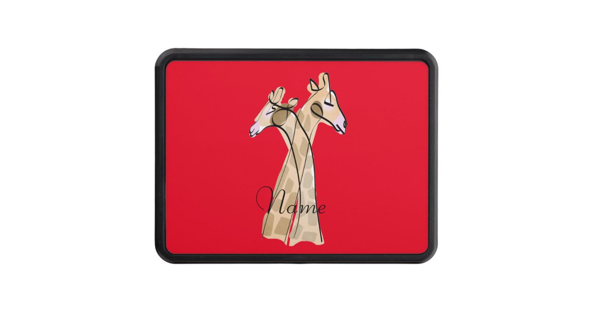 Cute Giraffe Couple Thunder_Cove Hitch Cover | Zazzle