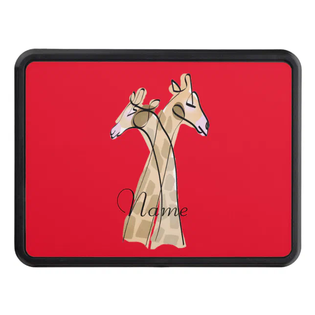 Cute Giraffe Couple Thunder_Cove Hitch Cover | Zazzle