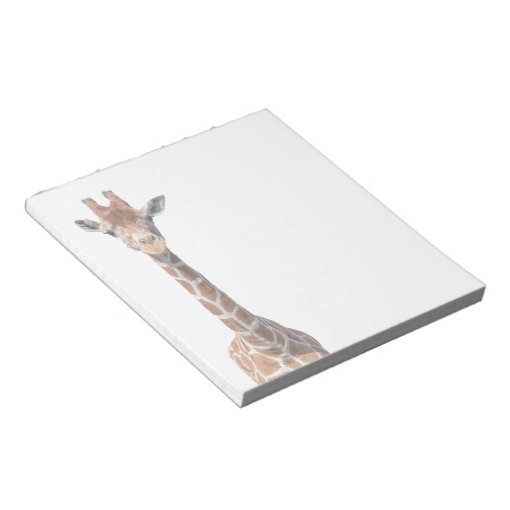 Cute giraffe face notepad | Zazzle