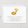 Cute Giraffe Floatie Pool Birthday Party Invitation | Zazzle