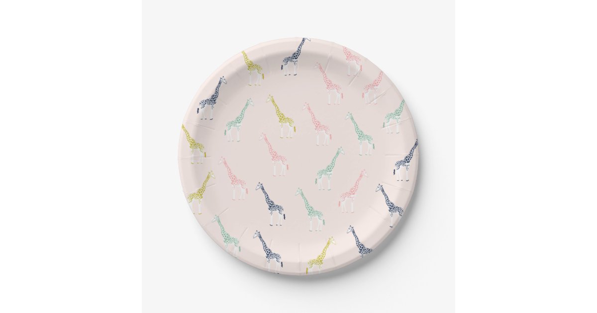 Cute Giraffe Paper Plates | Zazzle