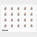 Cute Giraffe Playing Drums Giraffes Drummer Music Classic Round Sticker ...