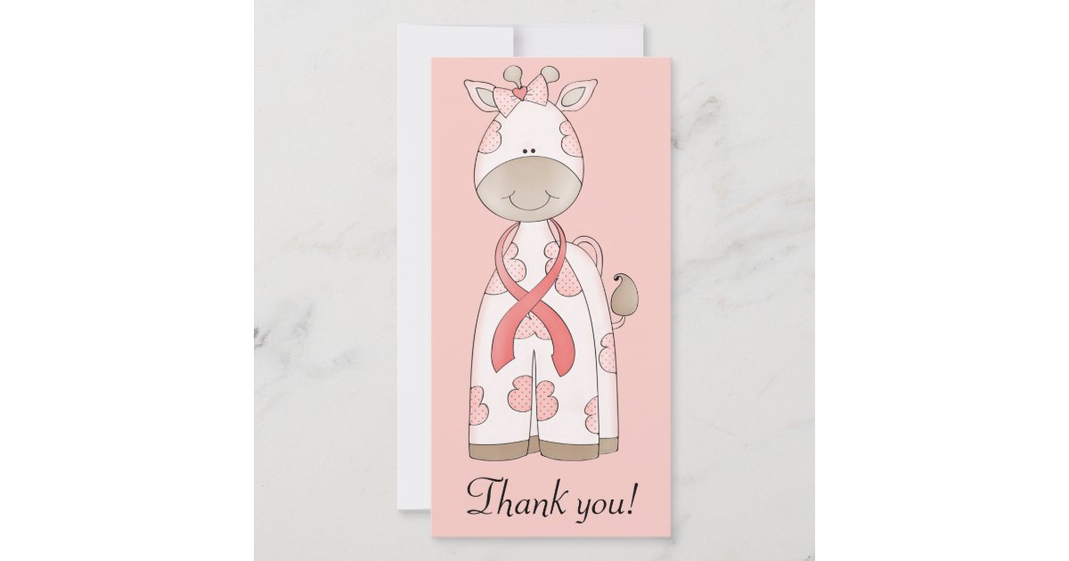 Cute Giraffe Thank You Card | Zazzle