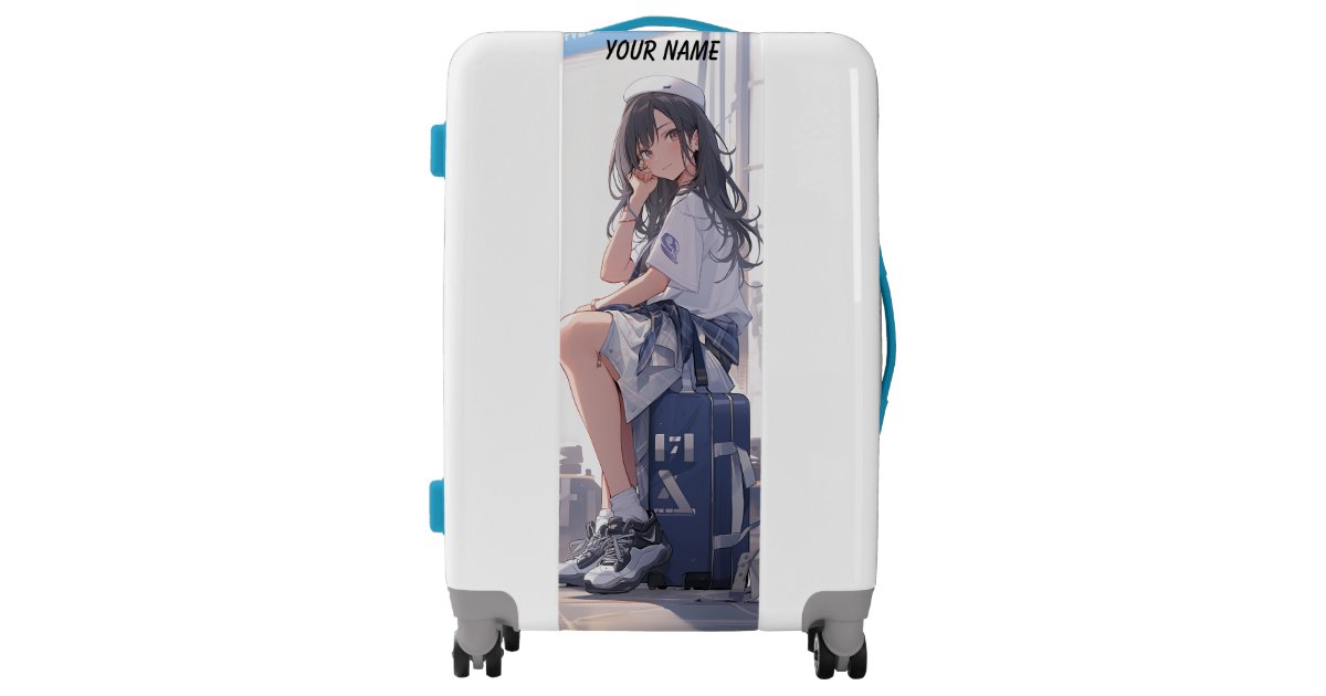 Cute girl anime kawaii Luggage Suitcase Suitcase | Zazzle