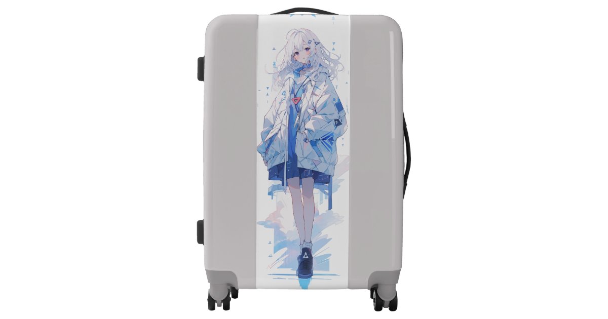 Cute girl anime kawaii Luggage Suitcase Suitcases | Zazzle