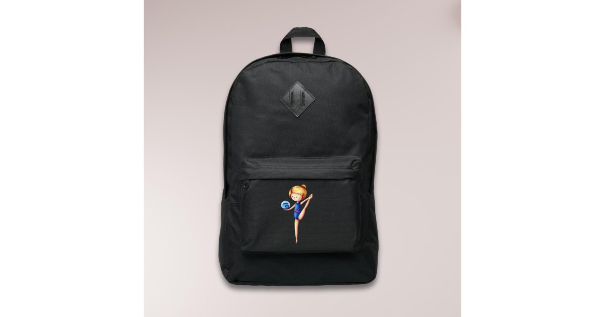 Cute Girl doing Rhythmic Gymnastics with Ball Port Authority® Backpack ...
