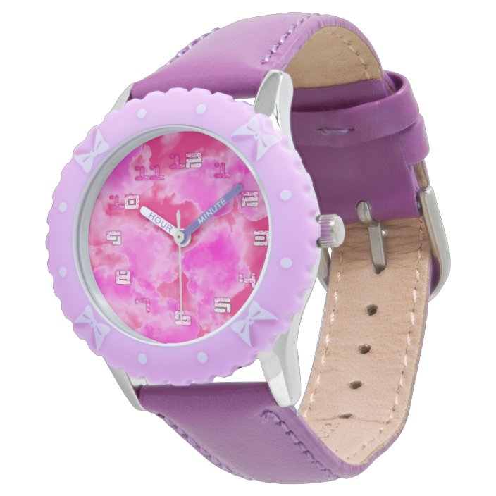 Cute Girl Kids Pink Sky Watch | Zazzle.com