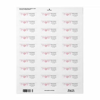 Cute Girl Pink Baby Shower Address Label | Zazzle