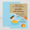 CUTE Girl Pool Party Birthday Invitation | Zazzle