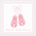 Pink Baby Shoes Pink Baby Shower Stickers | Zazzle.com