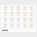 Cute Girls Birthday Party Favor Sparkle Time Square Sticker | Zazzle