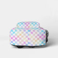 Cute Girls Pastel Rainbow Checkered Plaid Printed Backpack | Zazzle