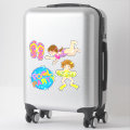 Cute Girls Pool Party Sticker | Zazzle