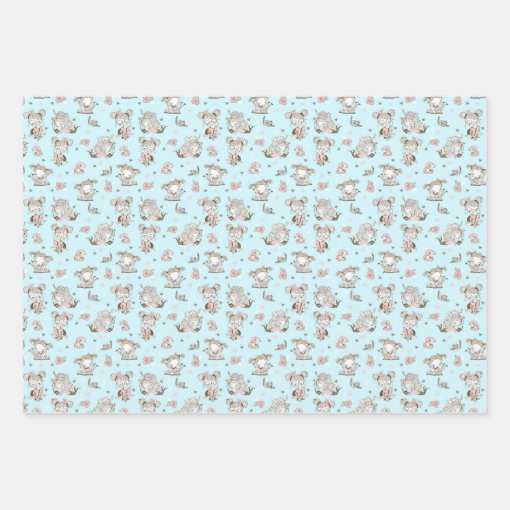 Cute Girls Reading Books Gift Ideas Wrapping Paper Sheets | Zazzle