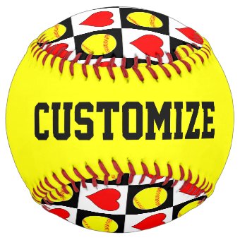 Cute Girls Softball Player Name, Number & Position | Zazzle