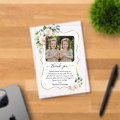 Cute Girls Twins Photo Confirmation Thank You Acrylic Invitations | Zazzle