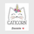 Cute Girly Caticorn Sticker | Zazzle