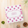 Cute Girly Giant polka Dot Pattern Binders | Zazzle