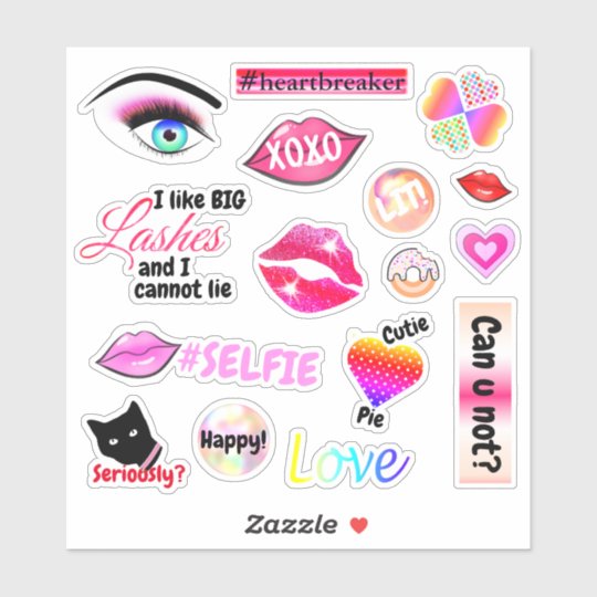 Cute Girly Laptop Phonecase Funny Sticker | Zazzle.com