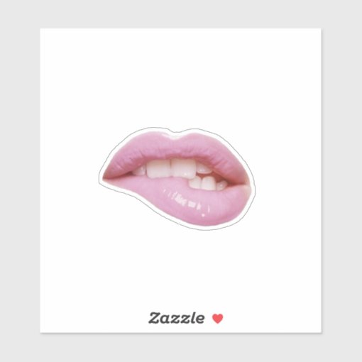 Cute Girly Lips Sticker | Zazzle
