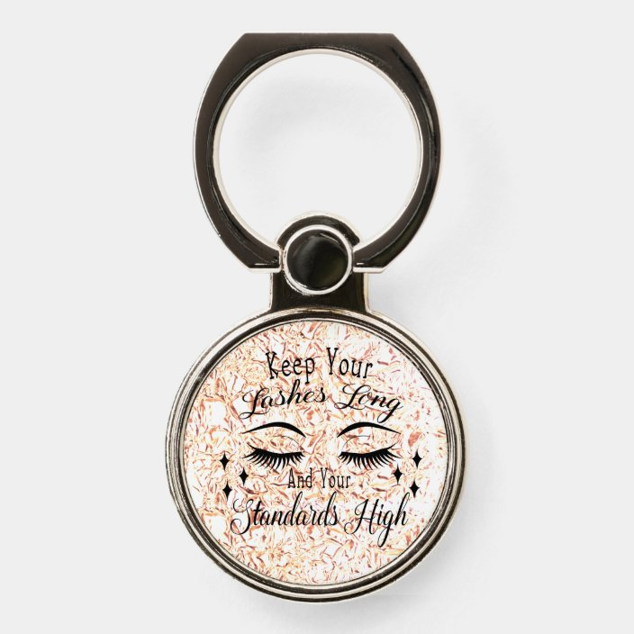 Cute Girly Long Lashes High Standards Phone Ring Stand | Zazzle.com