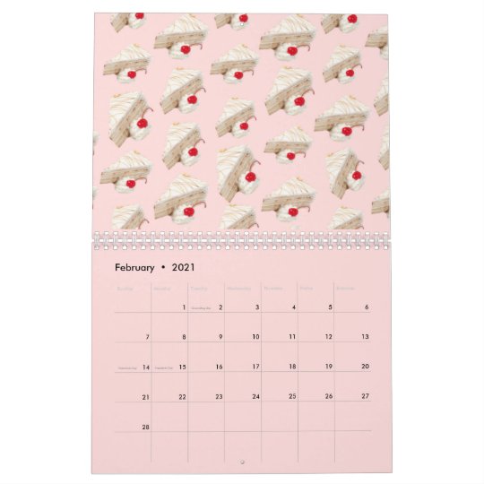 cute girly pancake Doughnuts cake fruit foodie Calendar | Zazzle.com