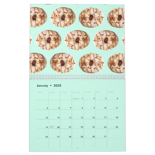 cute girly pancake Doughnuts cake fruit foodie Calendar | Zazzle