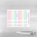 Cute Girly Pastel Rainbow Chores Magnetic Dry Erase Sheet | Zazzle