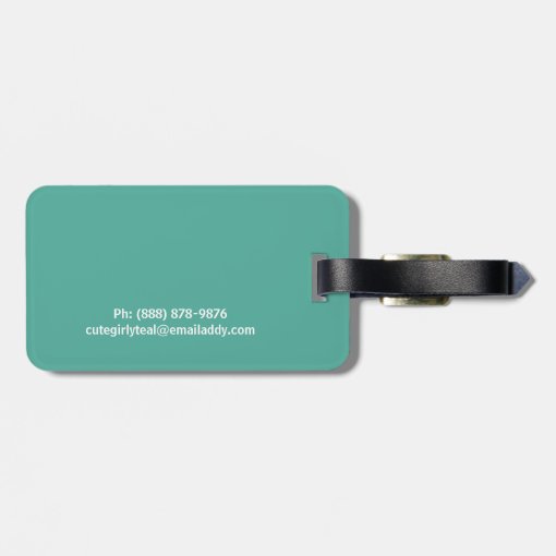 Cute Girly Spring Floral Personalized Initials Luggage Tag | Zazzle