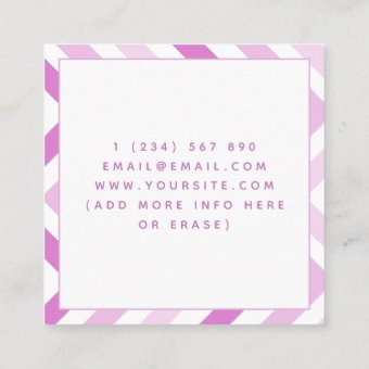 Cute & Girly Streamer Gamer Headset Trendy Cool Square Business Card ...