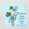 Cute Glossy Robot Personalized Thank You Cards | Zazzle